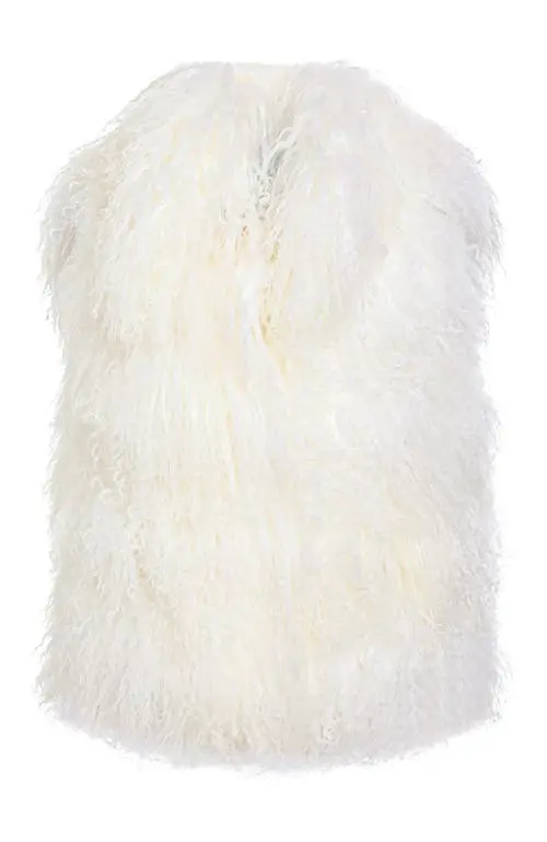 Gorski Genuine Shearling Vest - White