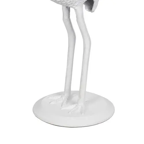 JONATHAN Y Blanche Coastal Flamingo Accent End Table, Round Glass Top Iron Base