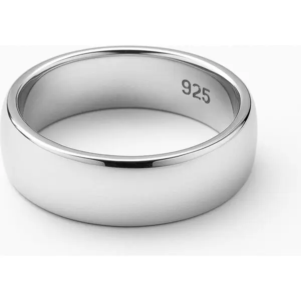 DONATELLO GIAN 925 Sterling 8mm Wedding Band Ring - Silver