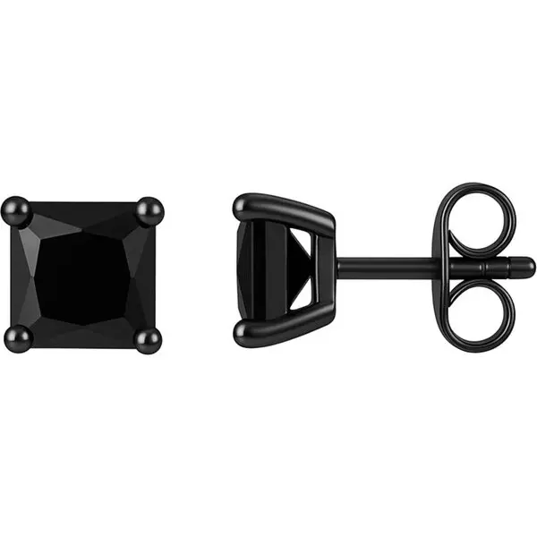 DONATELLO GIAN Sterling Silver Stud Earrings - Black