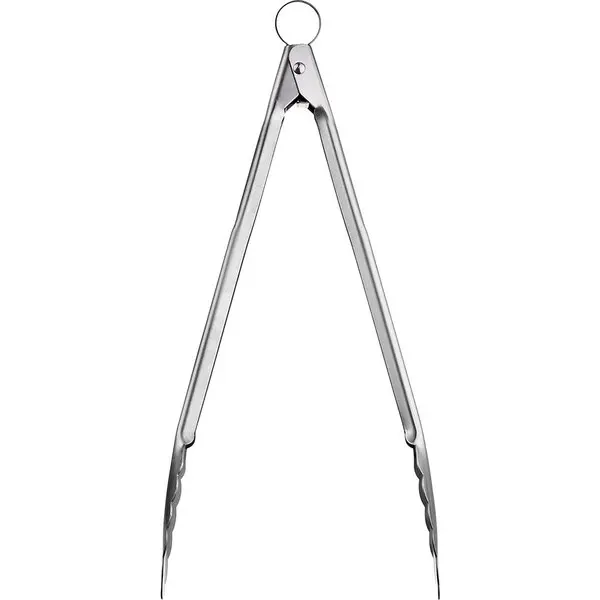 CUISIPRO 12 Inch Stainless Steel Locking Tongs - Silver