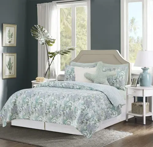 C&F HOME Shoreline Waters Bedding Quilt Set - Blue