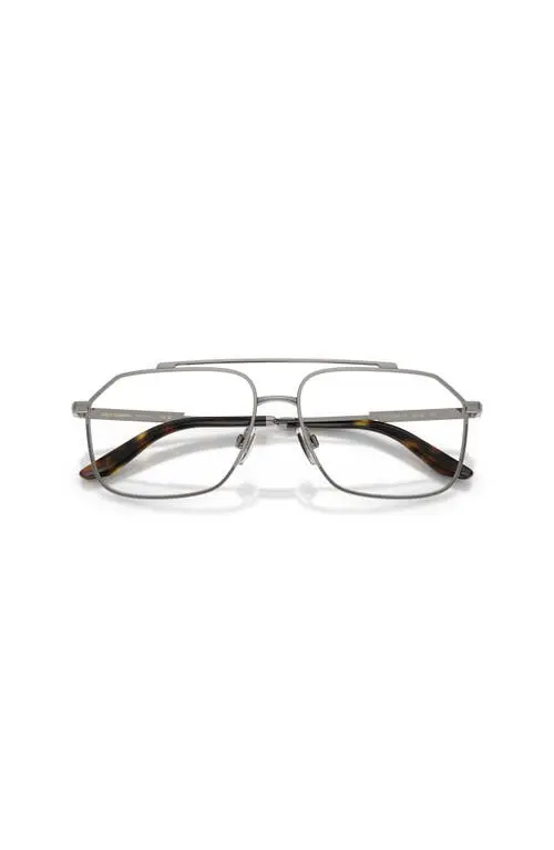 Dolce & Gabbana 58mm Pilot Optical Glasses - Silver
