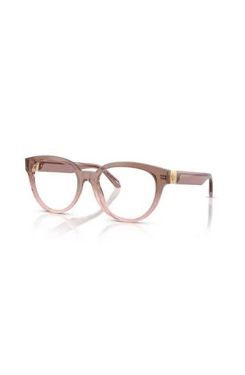 Versace 53mm Round Optical Glasses - Brown