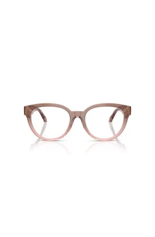 Versace 53mm Round Optical Glasses - Brown
