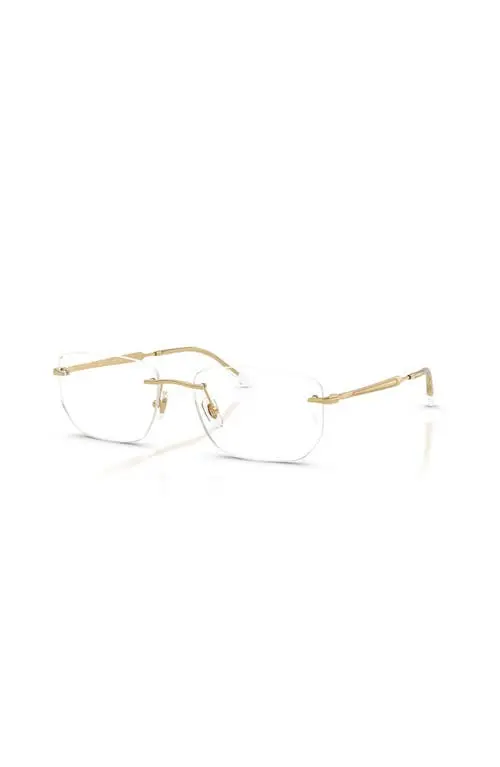 Ray-ban 56mm Irregular Optical Glasses - Gold