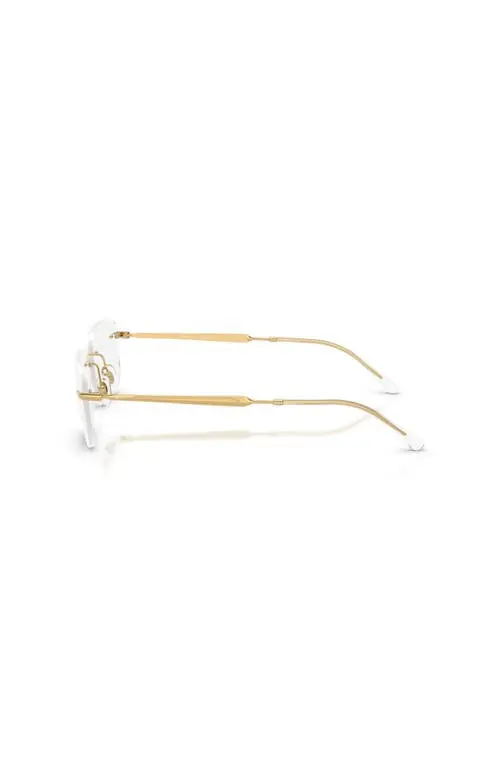 Ray-ban 56mm Irregular Optical Glasses - Gold