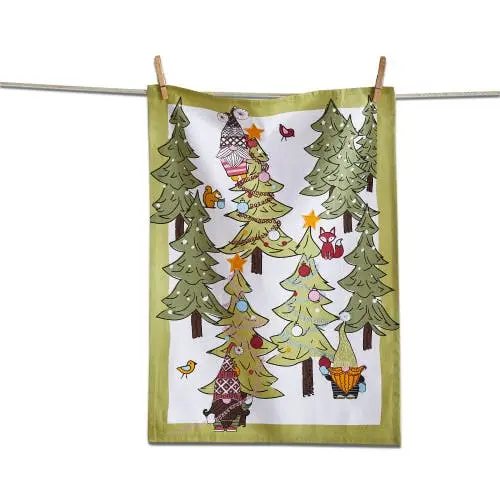 TAG Gnomies Furry Friends Kitchen Towel Multicolor Cotton Winter - Multicolored