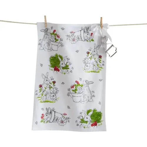 TAG Bunny Dish Towel And Cookie Cutter Set For Easter Kitchen