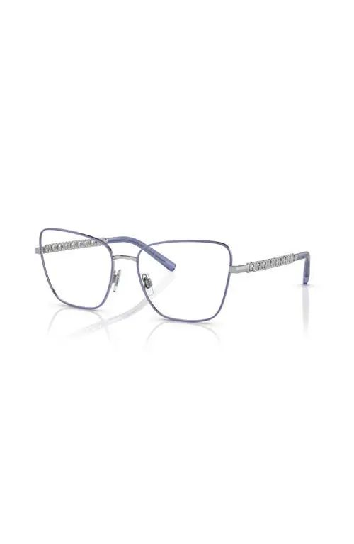 Dolce & Gabbana 57mm Butterfly Optical Glasses - Silver