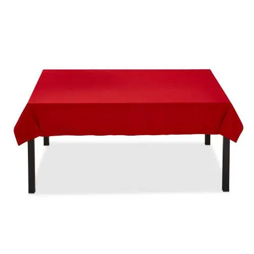 TAG Threads Slub Tableclothcotton, Machine Washable - Red