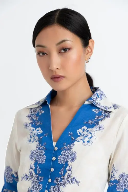 RAISHMA Printed Cotton Serena Shirt