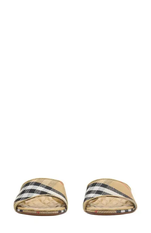 Burberry Sloane Check Slide Sandal