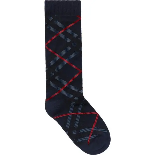 Burberry Check Cotton Blend Socks - Bugle Blue