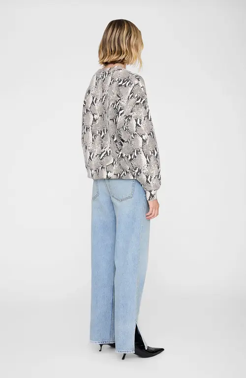 ANINE BING Miles Sweatshirt - Washed Python
