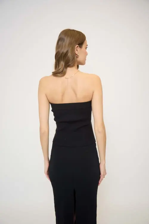 Central Park West Colette Vegan Faux Leather Top