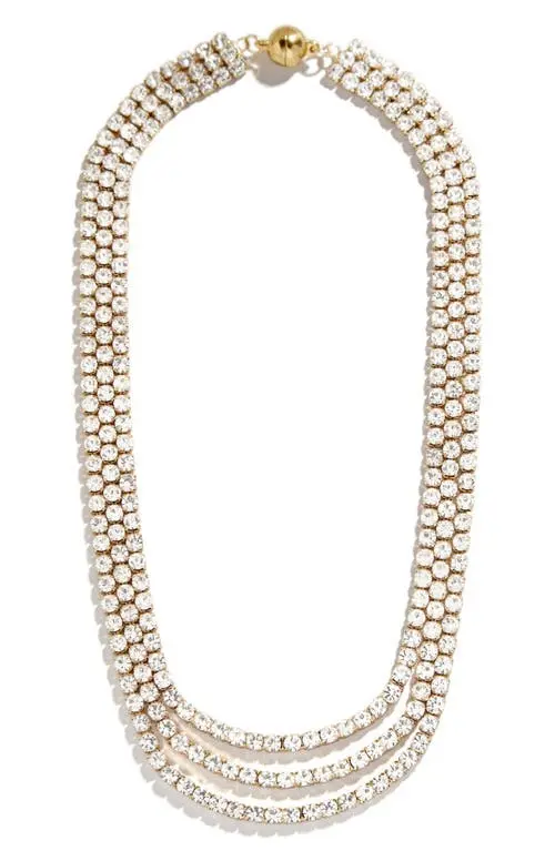 Baublebar Alexandria Layered Crystal Necklace - Clear