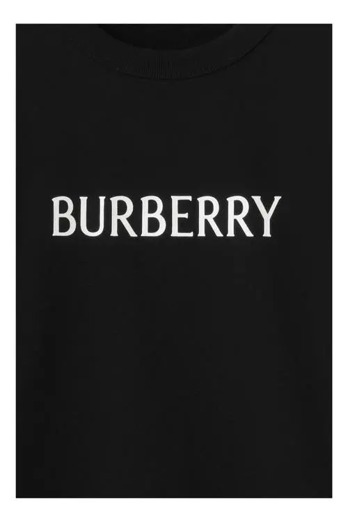 Burberry Logo Cotton Sweatshirt - Black