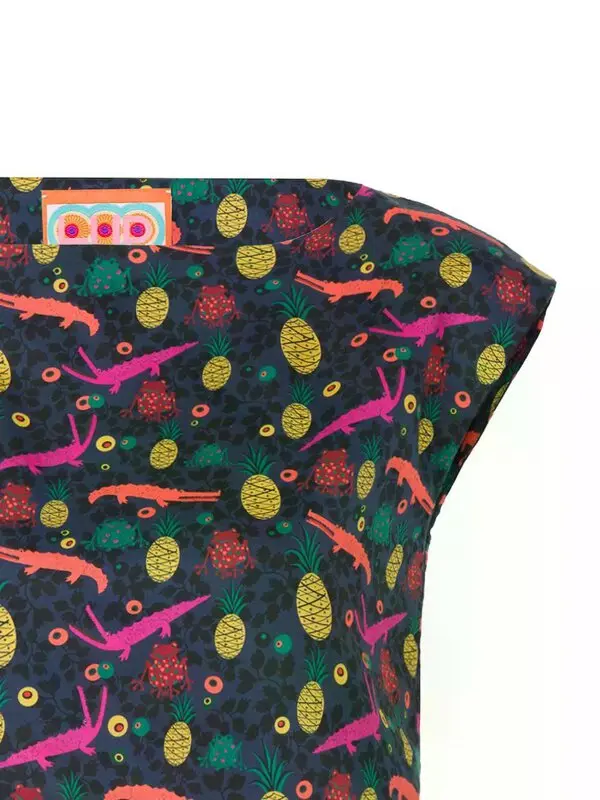 Lhd Alligator Pineapple Print Top