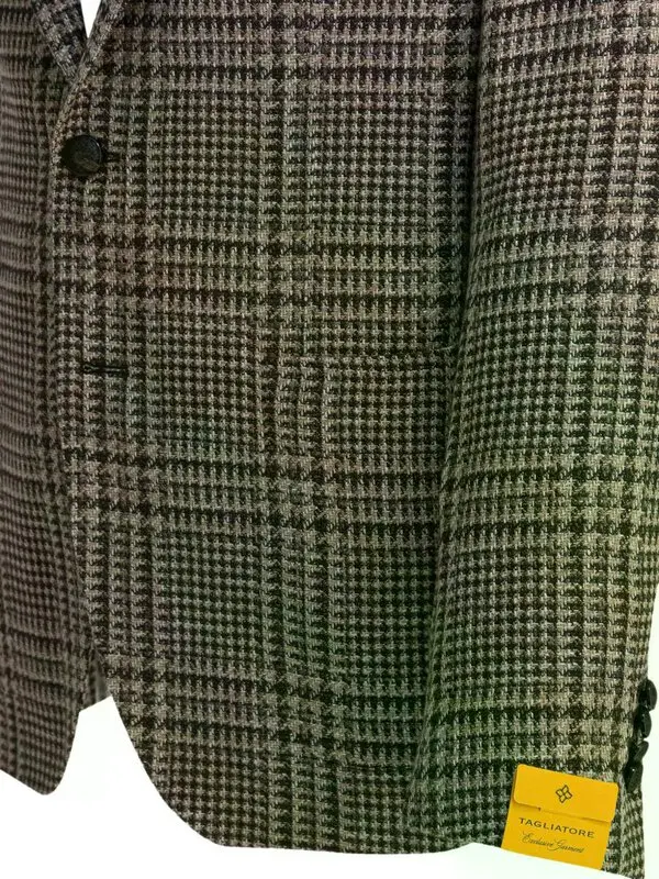 Tagliatore Checked Blazer - Brown