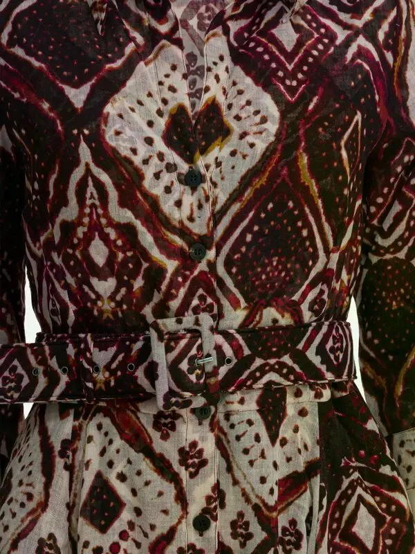 Samantha Sung Belted Printed Dress