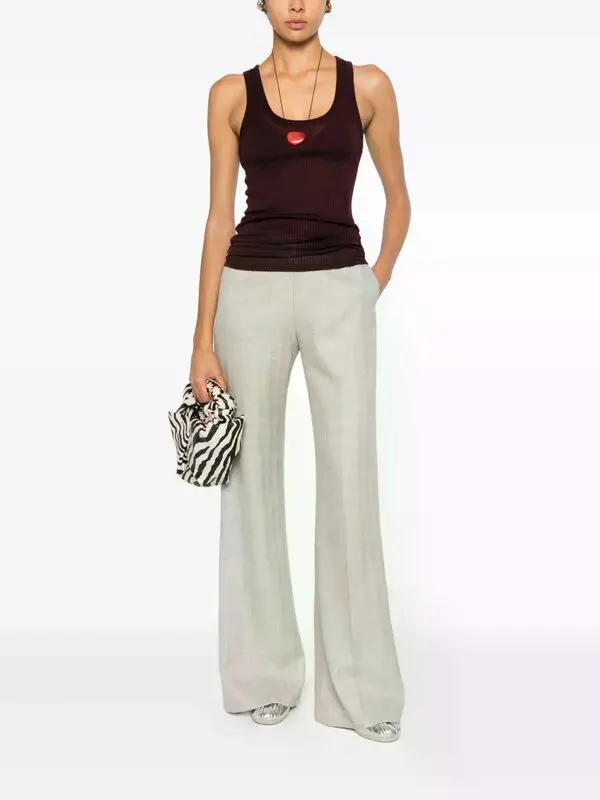 FORTE_FORTE Ribbed Knit Top - Red