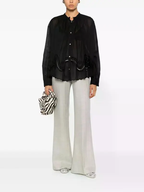 FORTE_FORTE Eyelet Embroidered Shirt
