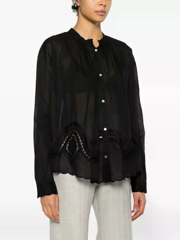 FORTE_FORTE Eyelet Embroidered Shirt