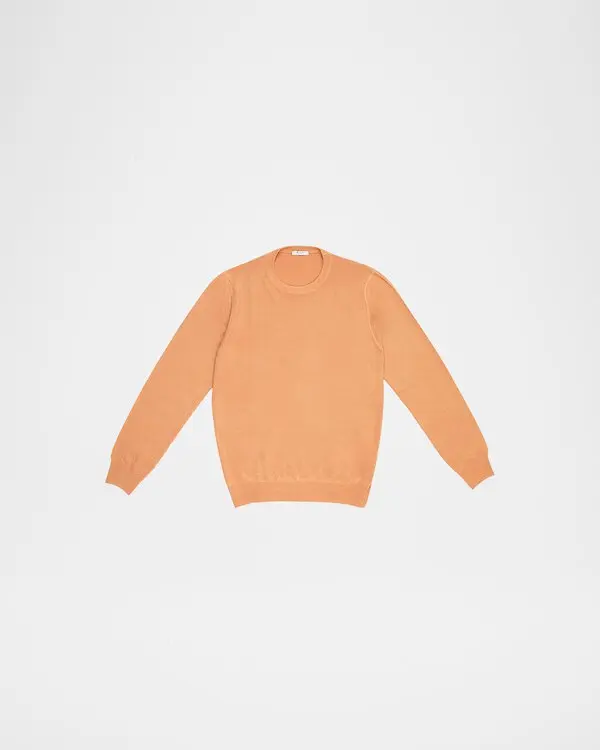 Boglioli Virgin Wool Crewneck Sweater - Orange