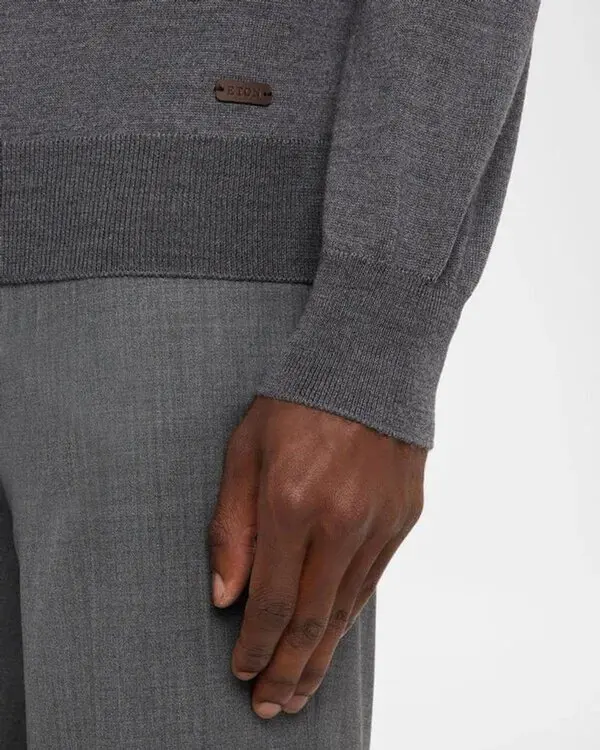 Eton Merino Wool Quarter-zip Sweater
