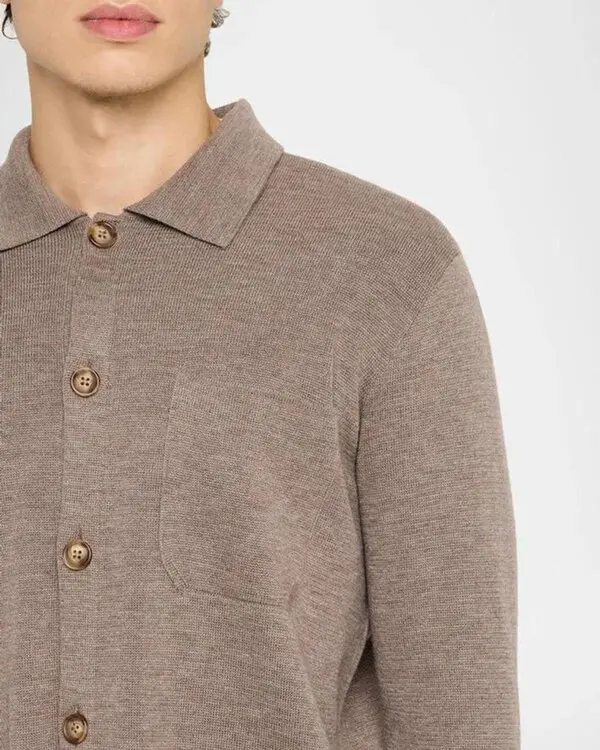 Eton Merino Wool Milano Knit Overshirt