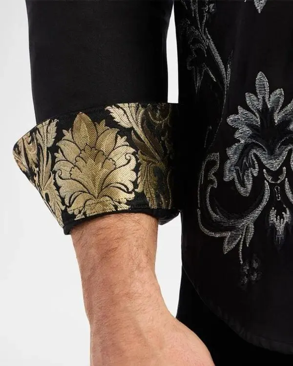 Robert Graham Apos;s Lion & Apos;s Shadow Embroidered Button-down Shirt