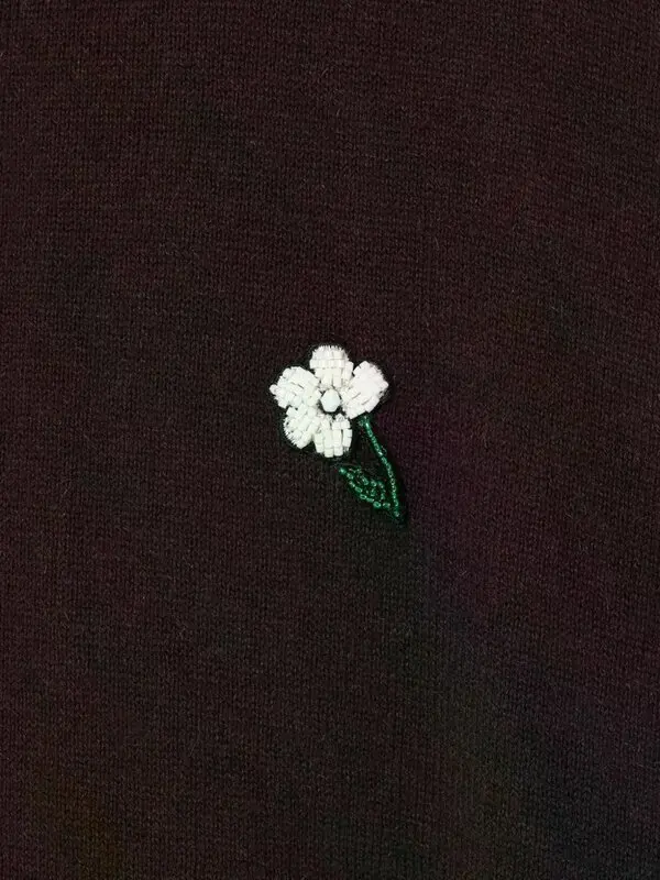 Undercover Appliqué Flower Sweater