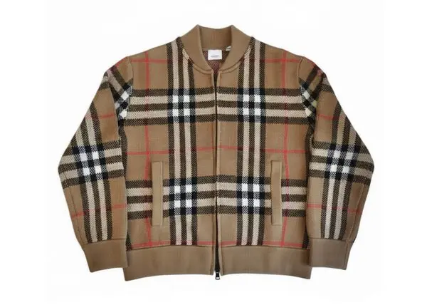 Burberry Knit Check Zip Jacket