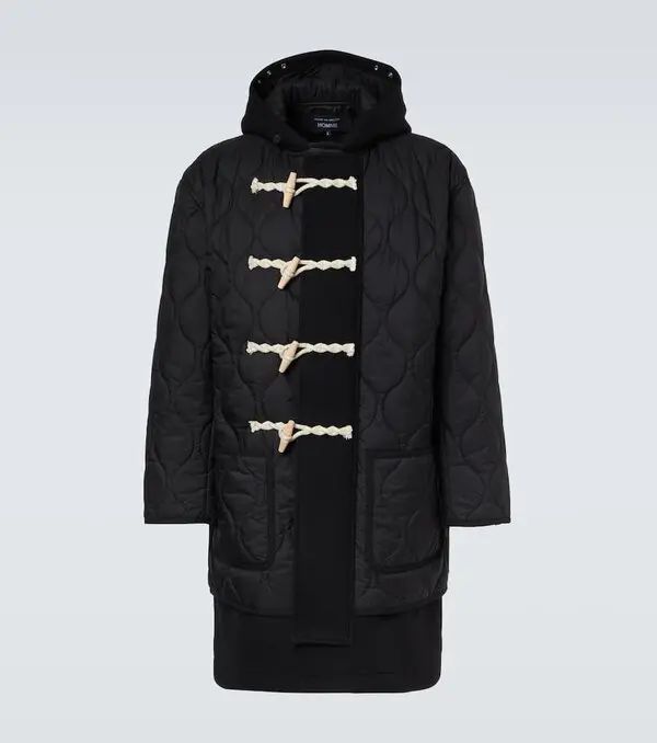 Comme Des Garçons Homme Quilted Wool Duffle Coat