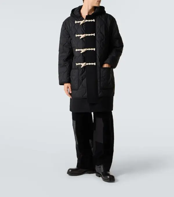 Comme Des Garçons Homme Quilted Wool Duffle Coat