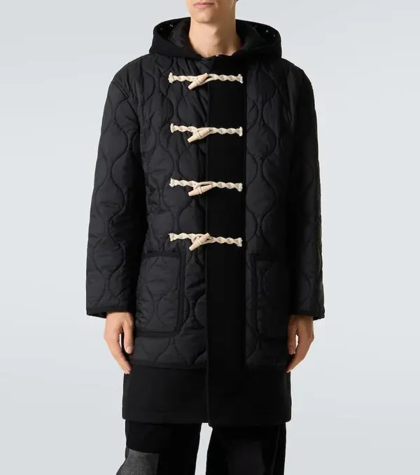 Comme Des Garçons Homme Quilted Wool Duffle Coat
