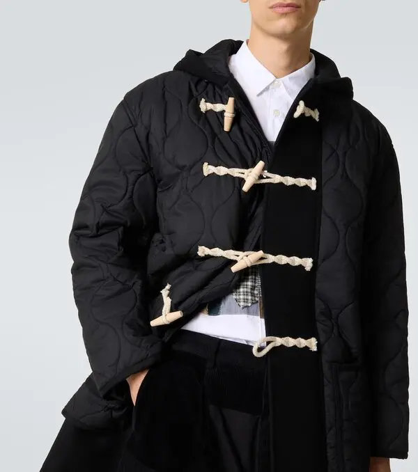 Comme Des Garçons Homme Quilted Wool Duffle Coat