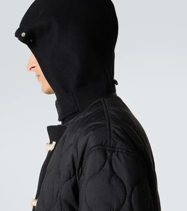 Comme Des Garçons Homme Quilted Wool Duffle Coat