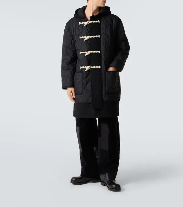 Comme Des Garçons Homme Quilted Wool Duffle Coat