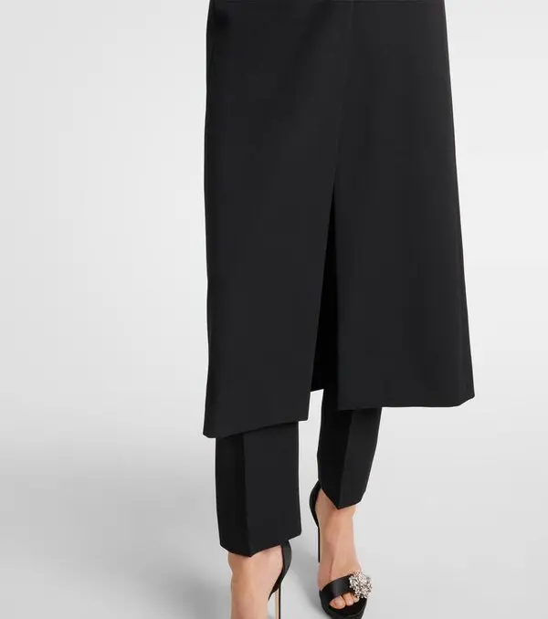 Alexander McQueen Embellished Grain De Poudre Wool Coat
