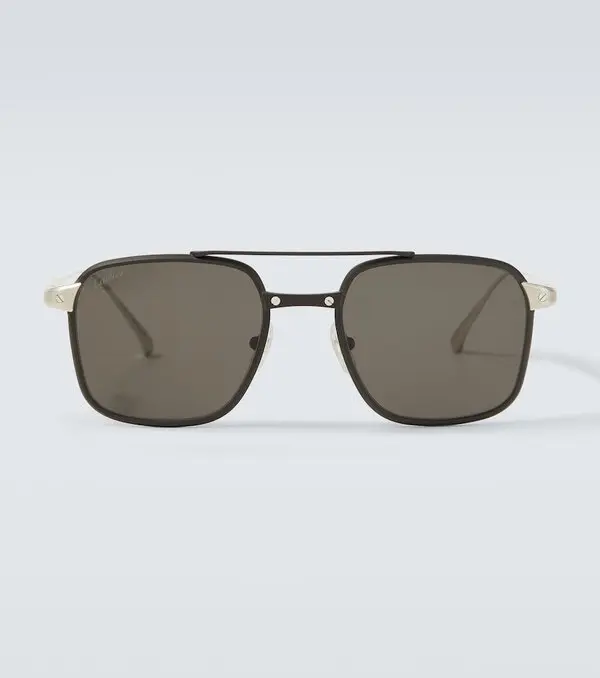 Cartier Santos De Aviator Sunglasses - Black