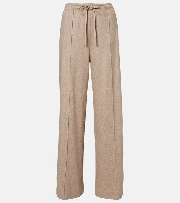 Vince Wool-blend Wide-leg Trousers - Beige