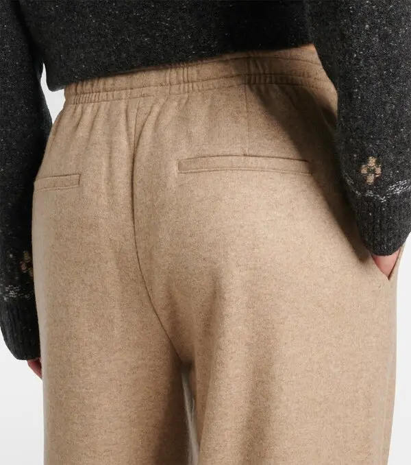 Vince Wool-blend Wide-leg Trousers - Beige