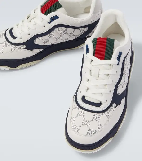 Gucci Re-web Leather Sneakers - White
