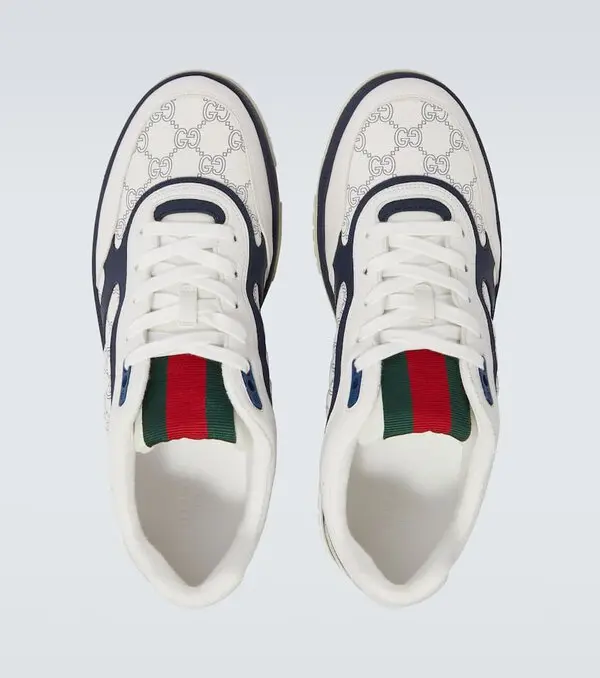 Gucci Re-web Leather Sneakers - White