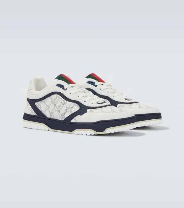 Gucci Re-web Leather Sneakers - White