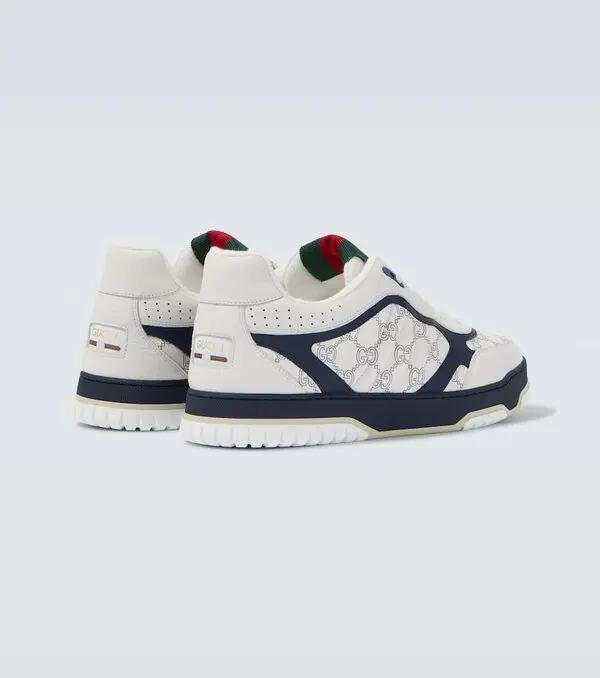 Gucci Re-web Leather Sneakers - White
