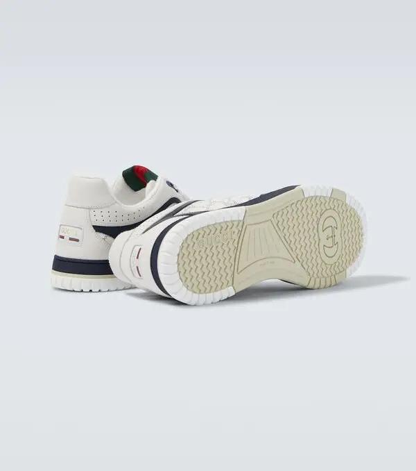 Gucci Re-web Leather Sneakers - White