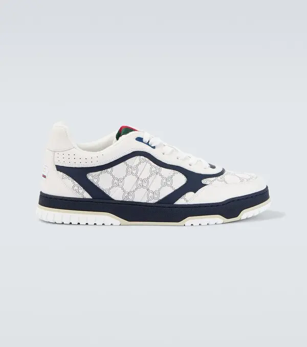 Gucci Re-web Leather Sneakers - White